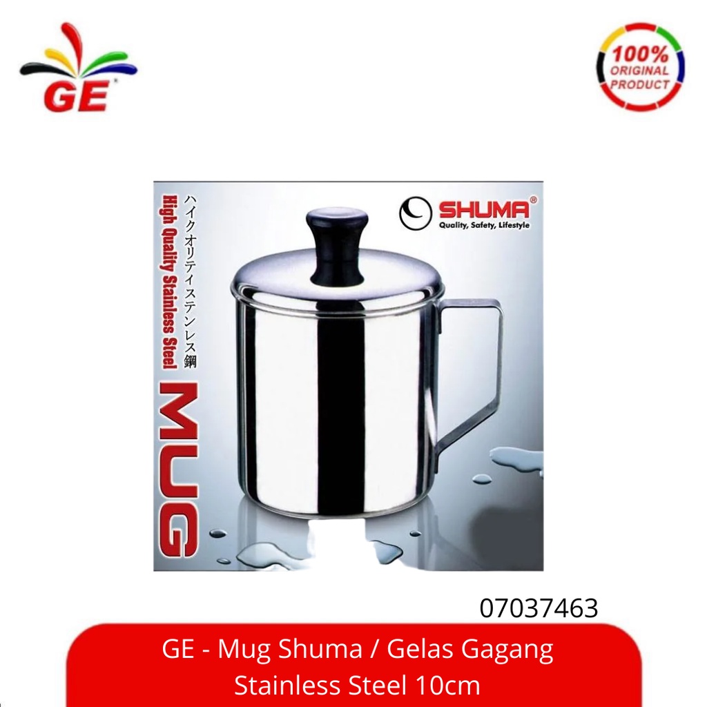 Jual GE Mug Shuma / Gelas Gagang Stainless Steel 10cm - 07037463 ...