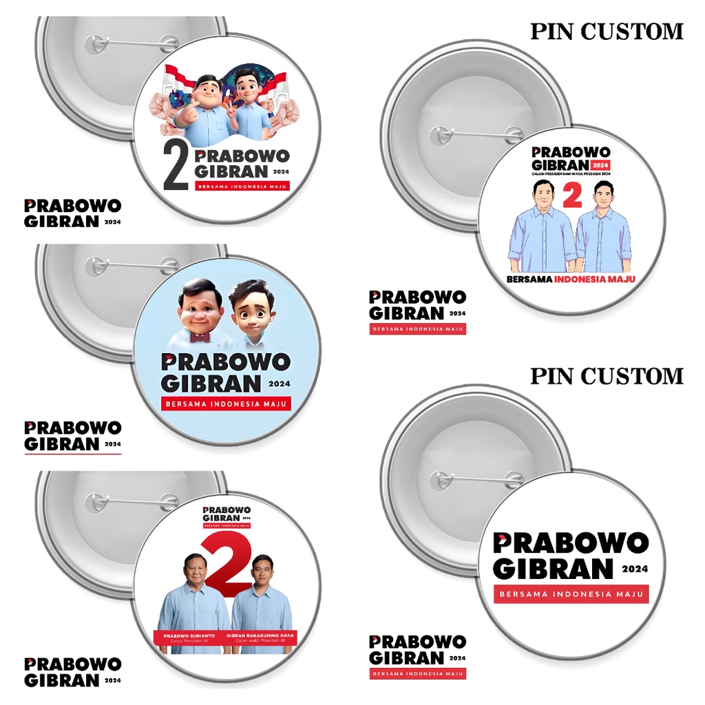 Jual Pin dan Gantungan Kunci Logo Gemoy Prabowo Gibran Paslon Nomer 2 ...
