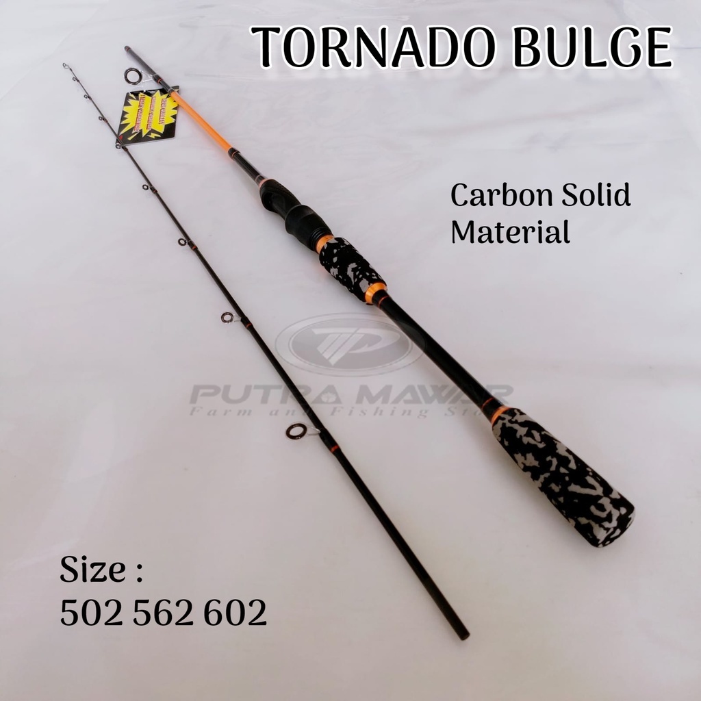 Jual Tornado Bulge 150 165 180 Cm Joran Casting Carbon Solid Sambung 2 ...