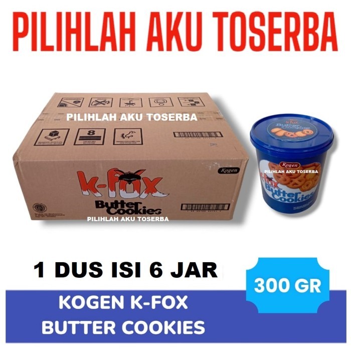 Jual Biskuit Kogen K-FOX BUTTER COOKIES kemasan JAR / EMBER - ( HARGA 1 ...