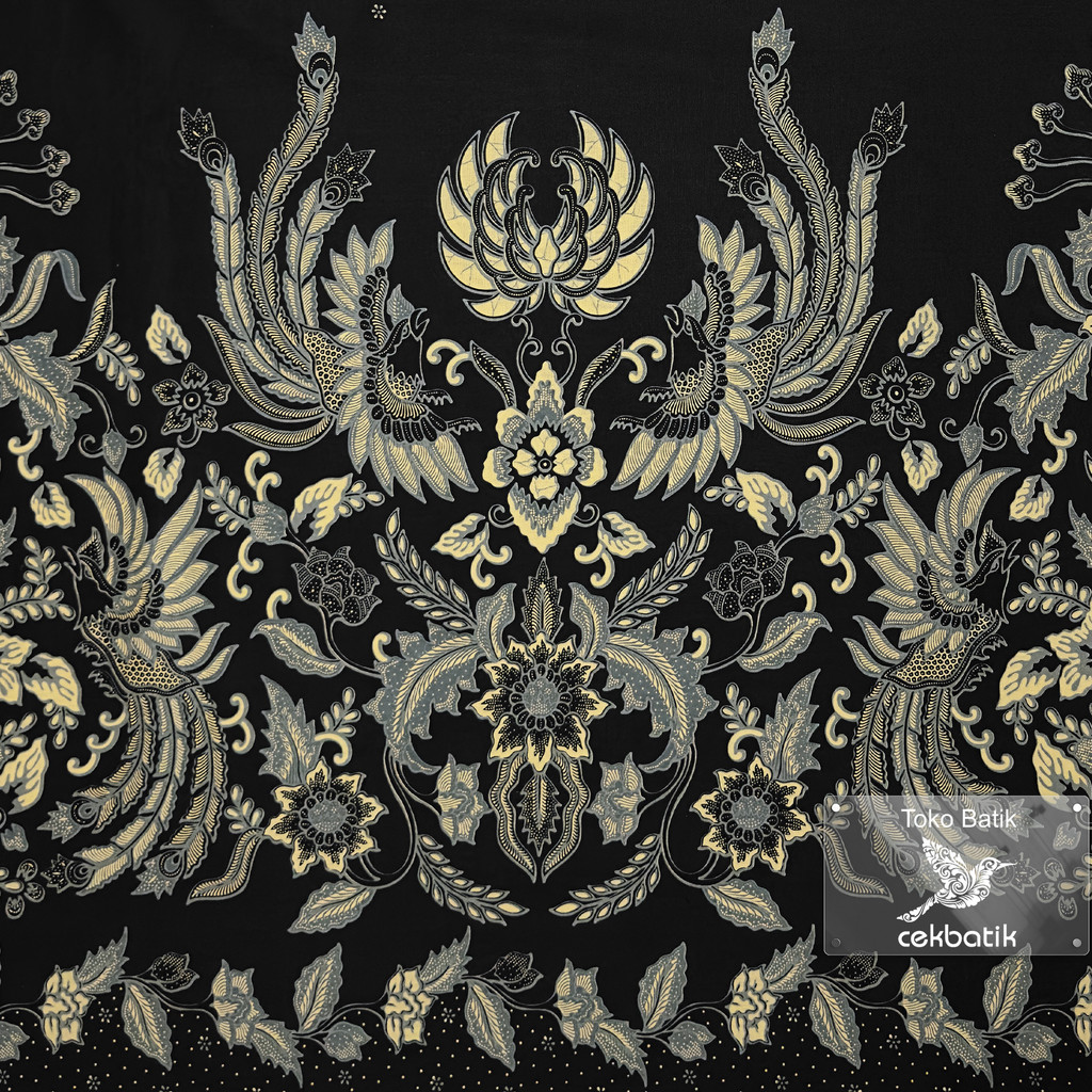 Jual Kain Batik - Motif Burung Daun SOGAN Jawa Modern Spesial Ukuran ...