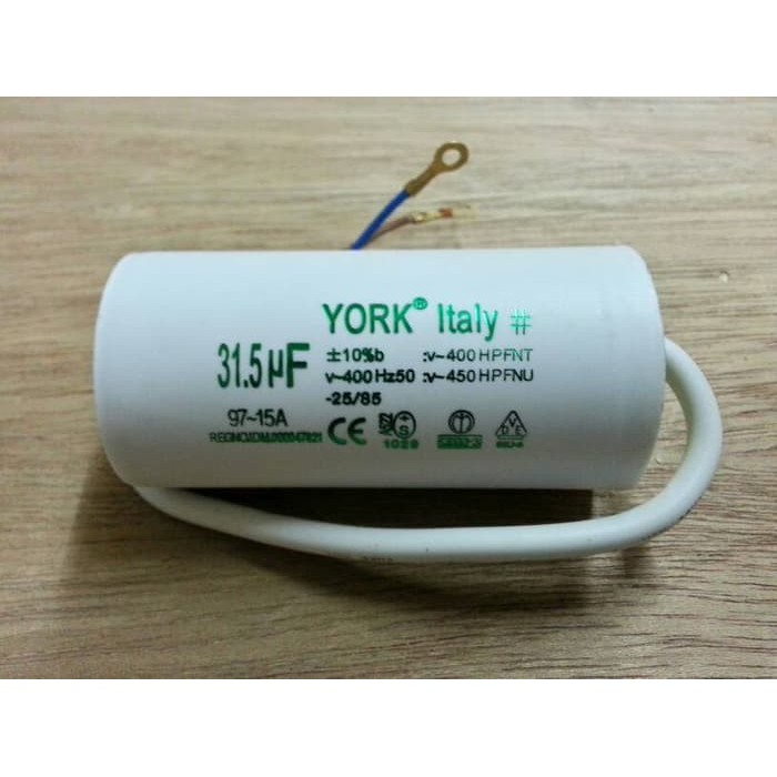 Jual JP5822 YORK 31,5 UF - 450V KAPASITOR / CAPACITOR COLOK DAN KABEL ...