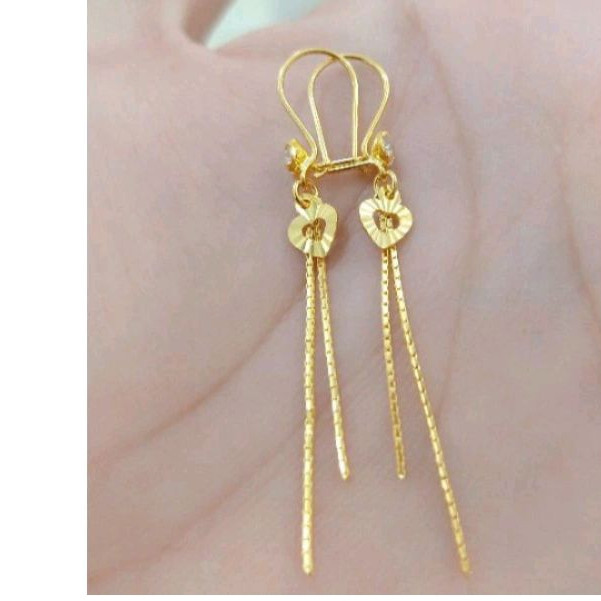 Jual Anting Desy Jurai titanium gold motif mata satu love terbaru anti ...