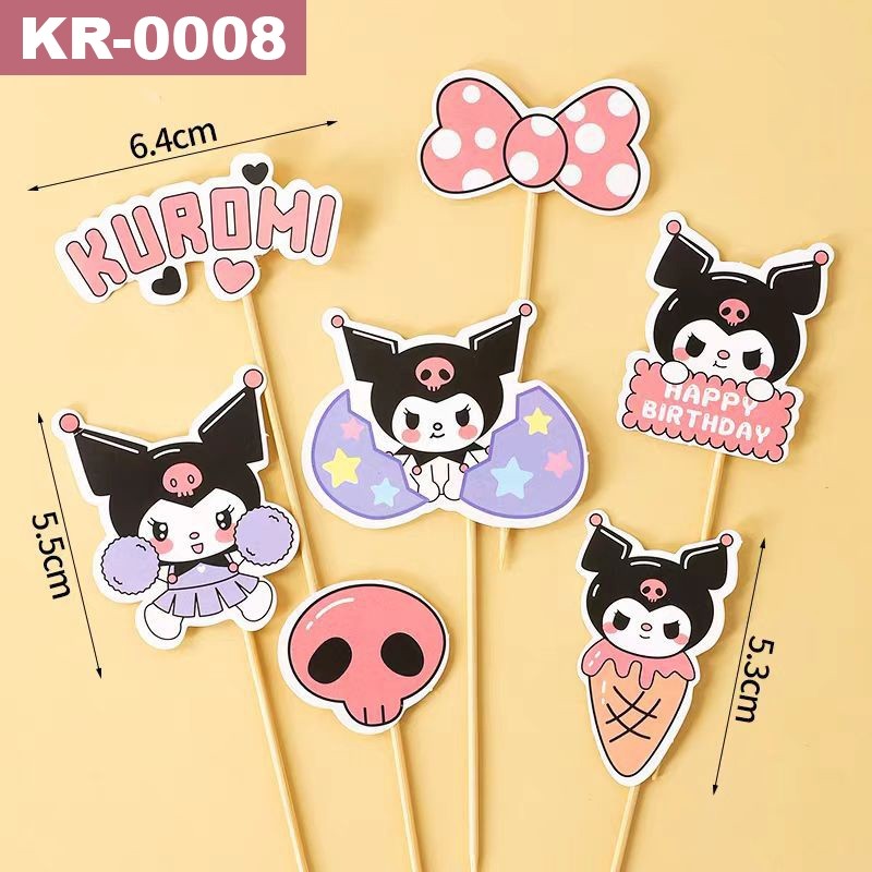 Jual TOPER KUROMI ATAU CINAMOROL KARAKTER TUSUK MURAH/HIASAN KUE ULANG ...