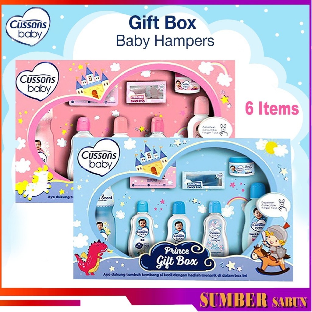 Jual Cussons Baby Prince Gift Box Isi 6 Items Perlengkapan Bayi Gift ...