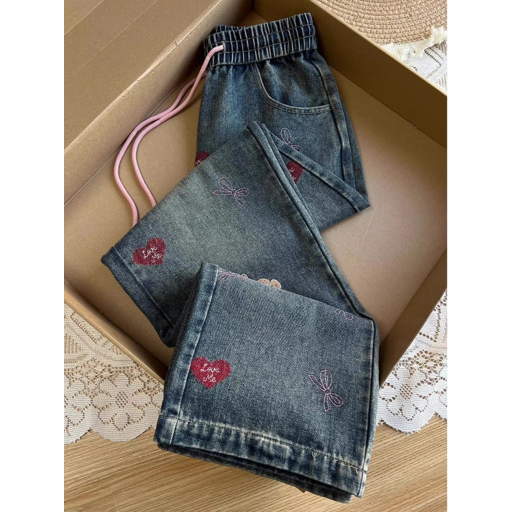 Jual Ukuran Besar / Pinggang Tinggi / Kasual / Desain Niche / Jeans ...