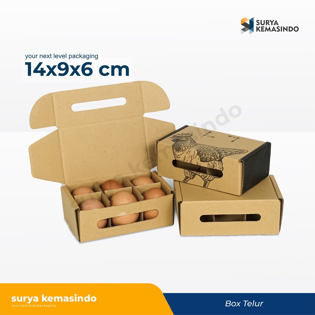 Jual Box Telur isi 6 (14x9x6) Box/kardus/Telur/Endok/Endog/Tryrelur ...