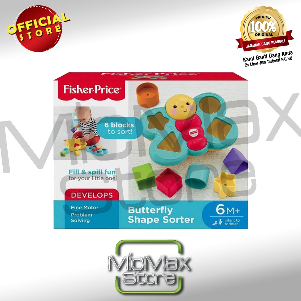 Jual Fisher Price Butterfly Shape Sorter CDC22 | Shopee Indonesia