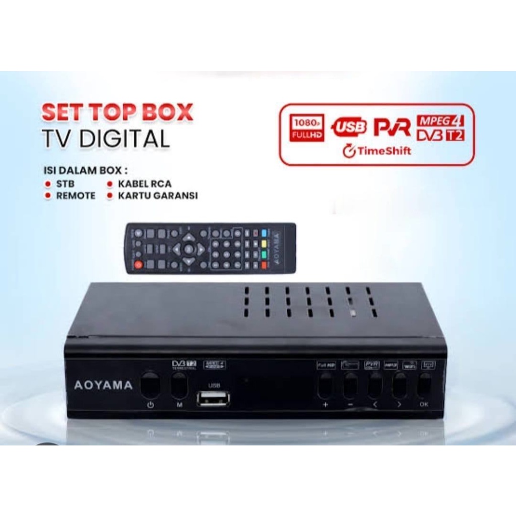 Jual JUAL STB / SET TOP BOX DIGITAL AOYAMA DVBT2 SNI | Shopee Indonesia