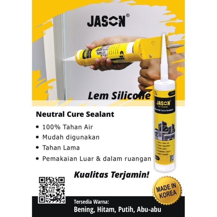 Jual JASON Lem Silicone 270ml / Lem Silicon / Lem Sealant / Lem Kaca ...