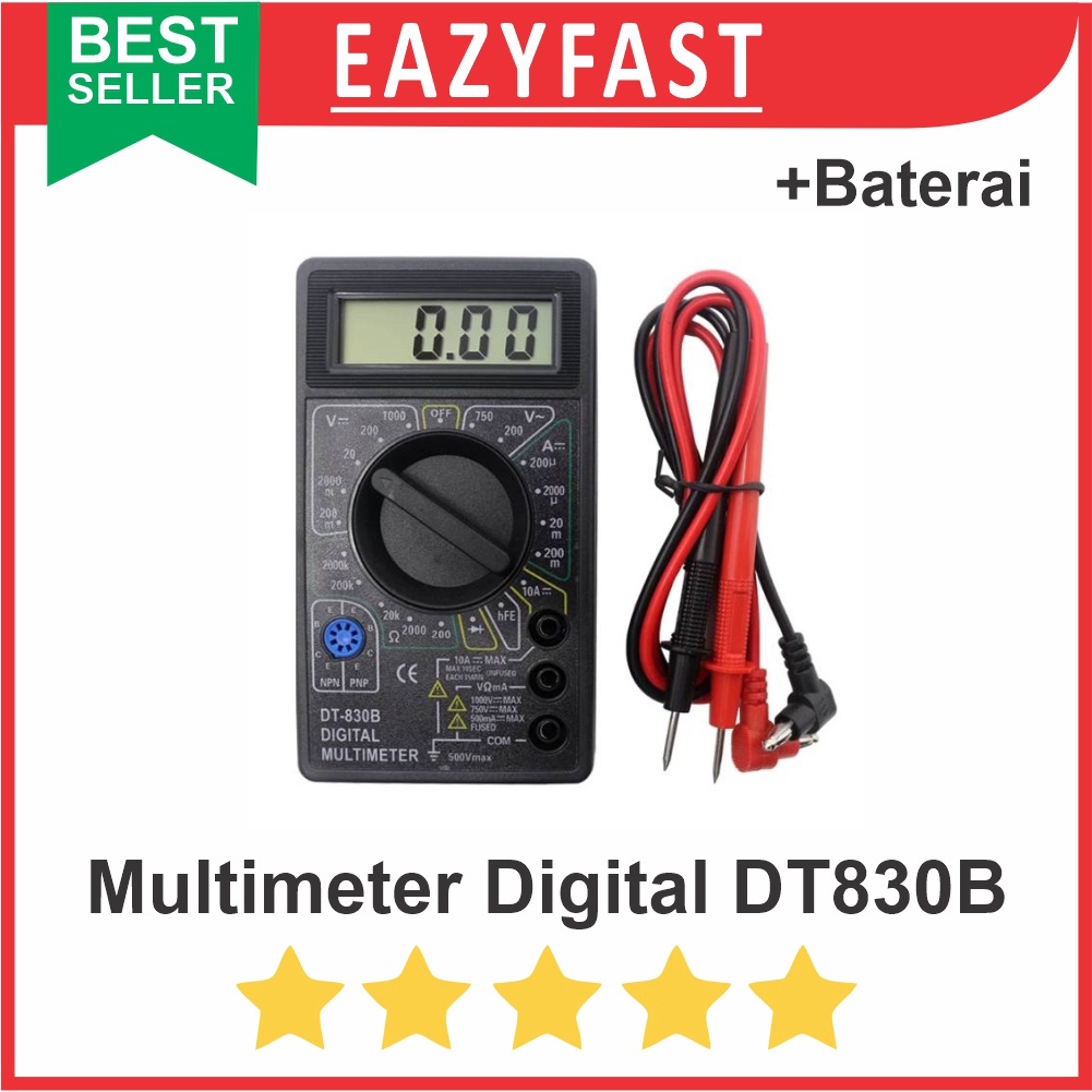 Jual DT830B Multimeter AVO meter Multi tester Digital Avometer LCD DT ...