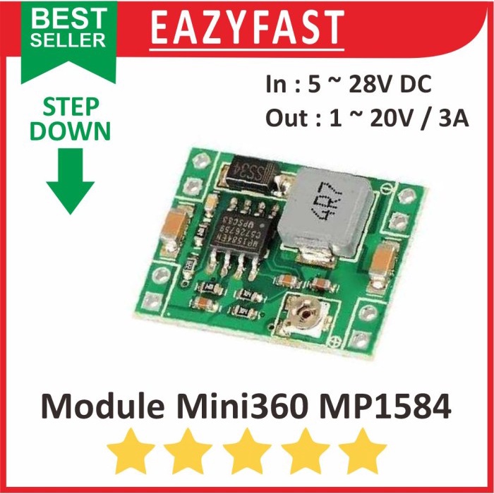 Jual Step Down 3A MP1584 Mini360 Module Modul DC Adjustable Power ...