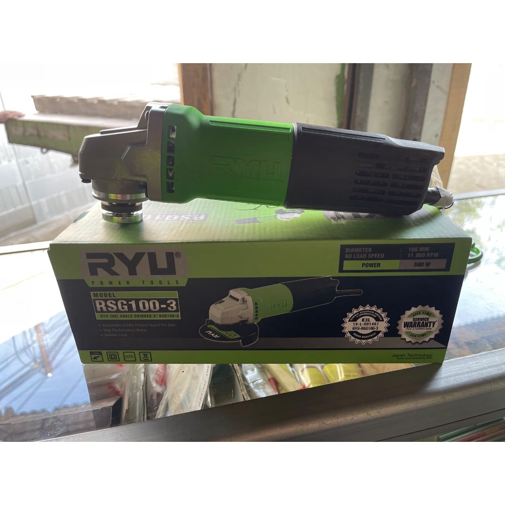 Jual RYU Power tools Model RSG100-3 Angle Grinder 4" | Shopee Indonesia