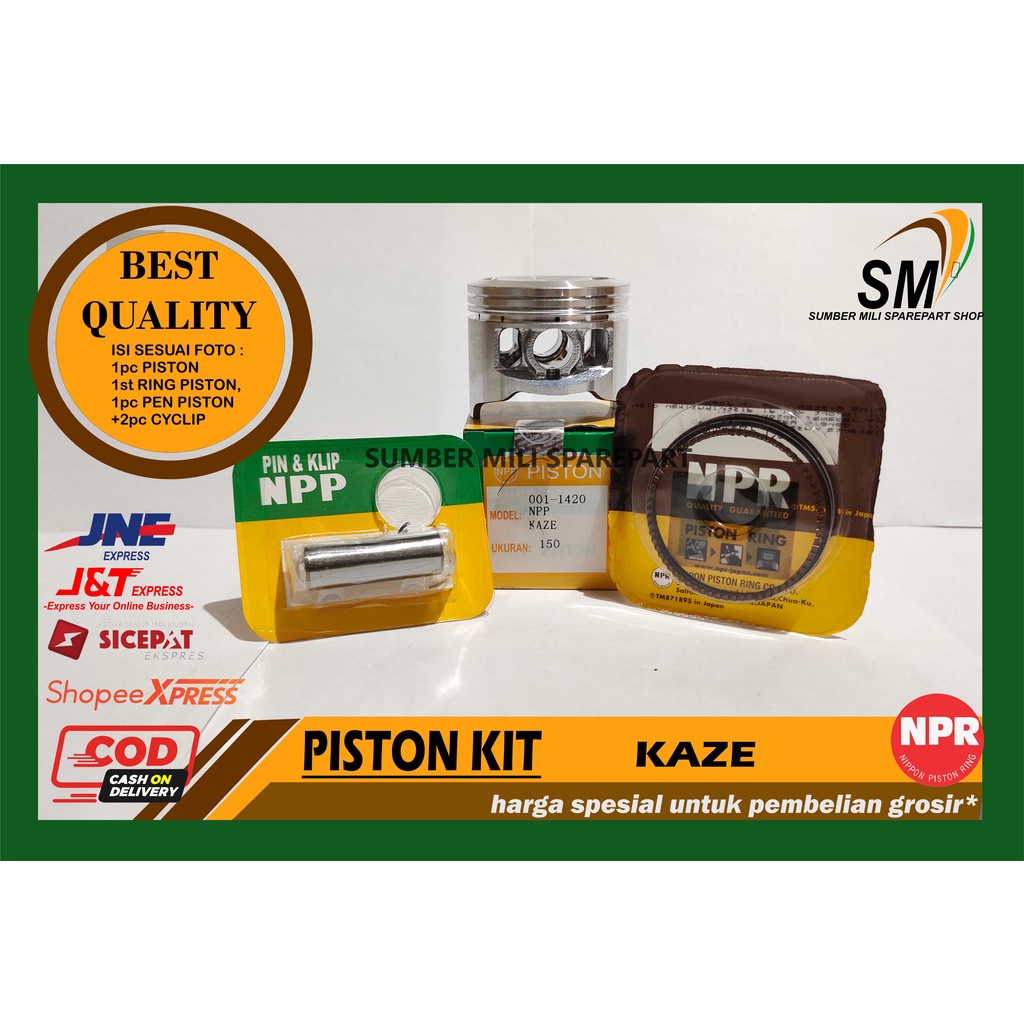 Jual PISTON KIT / SEHER SEKER KIT KAWASAKI KAZE O.S STD, 0.25, 0.50, 0. ...