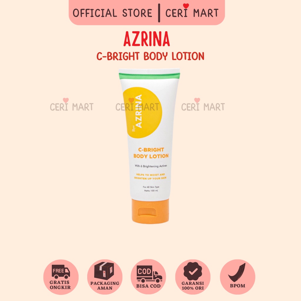 Jual Azrina C-Bright Body Lotion - Brightening Serum Badan Niacinamide ...
