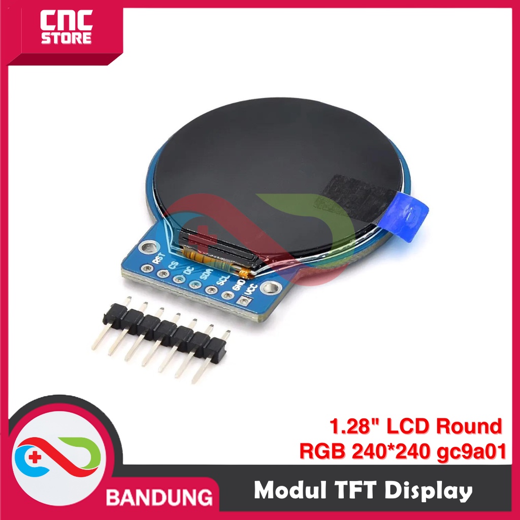 Jual MODUL TFT DISPLAY 1.28 INCH LCD ROUND RGB 240*240 GC9A01 FULL ...