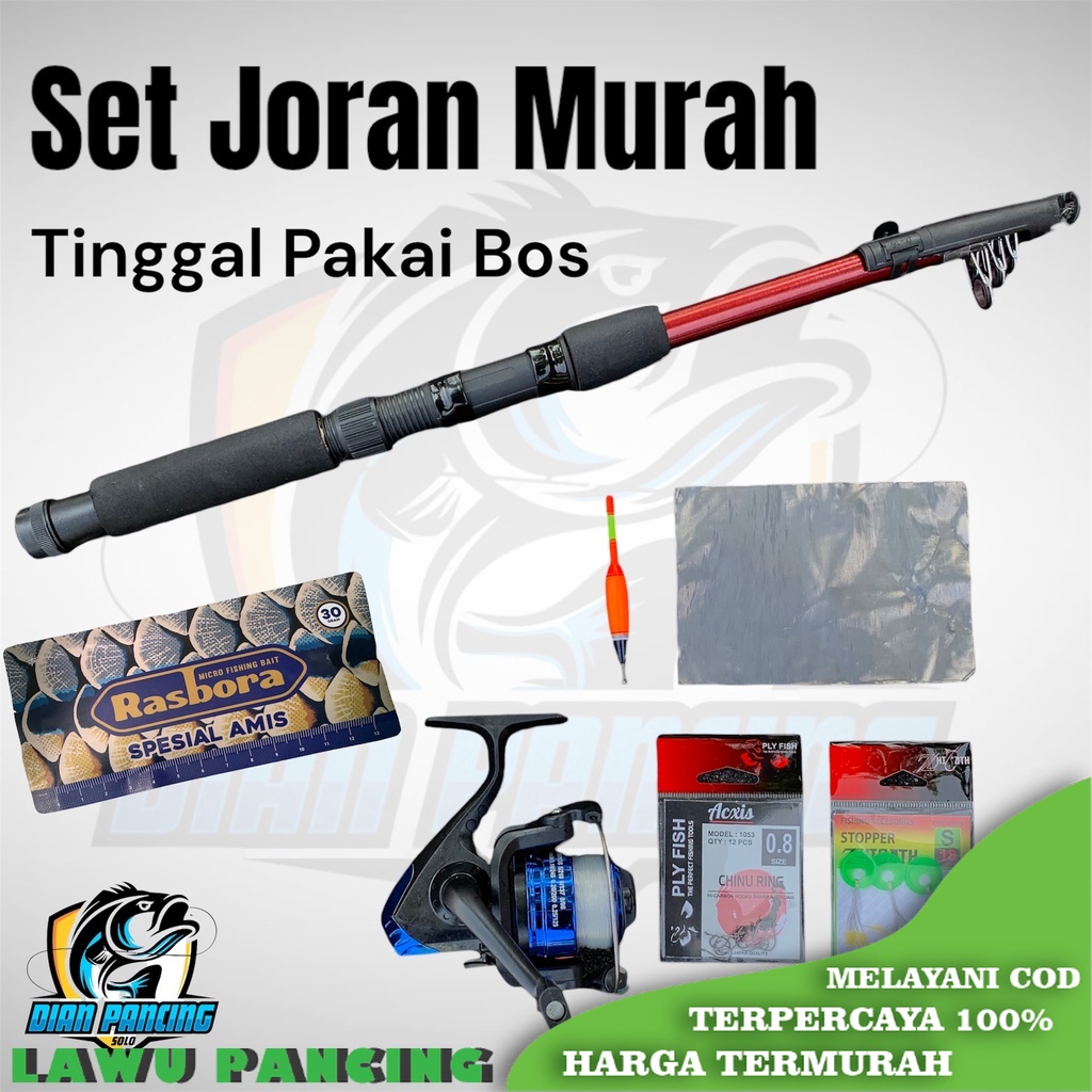 Jual Set Joran Pancing Spinning Murah Lengkap | Shopee Indonesia
