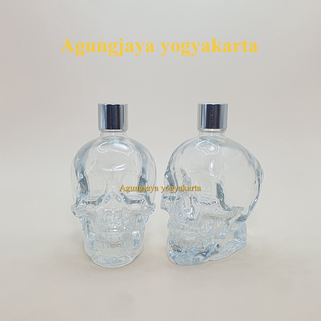 Jual Botol Kaca Skull 120 Ml Tengkorak Clear Original Tutup Drop Toner ...