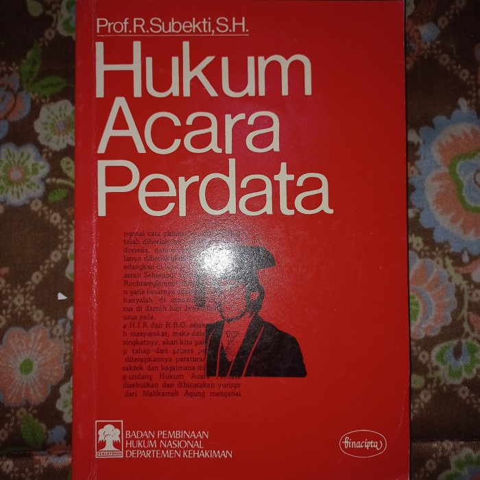 Jual Buku Hukum Acara Perdata Prof R Subekti original | Shopee Indonesia
