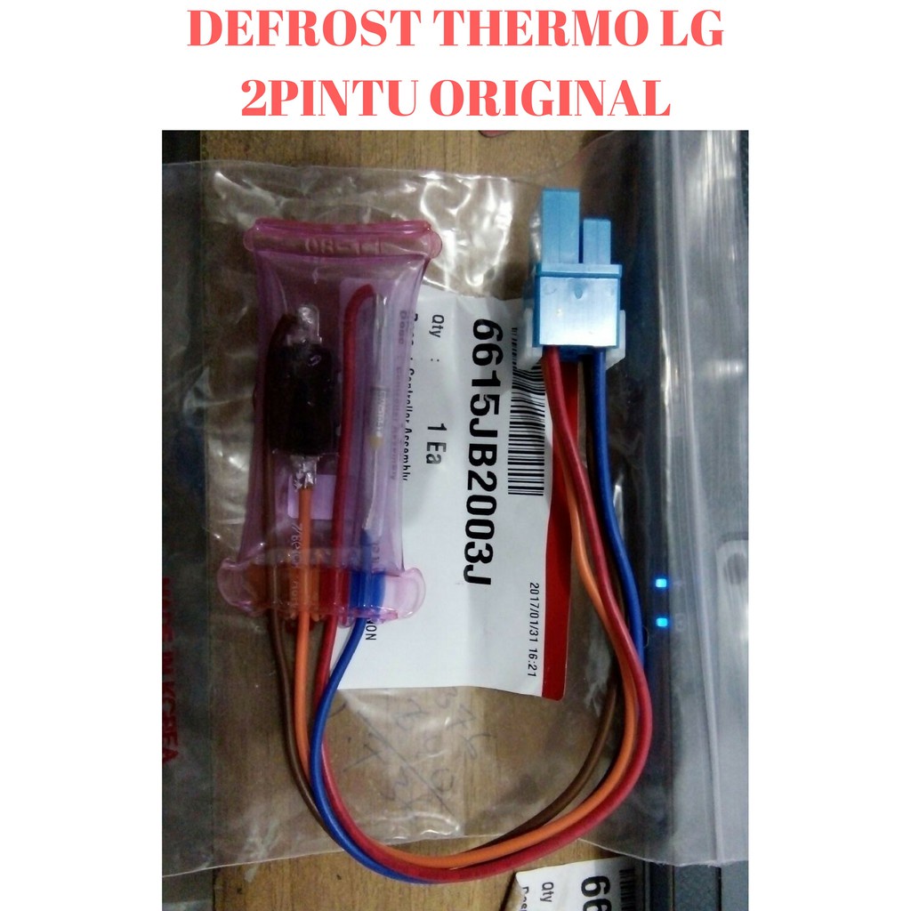 Jual DEFROST THERMO SENSOR SUHU EVAPORATOR KULKAS LG 2 PINTU ORIGINAL ...