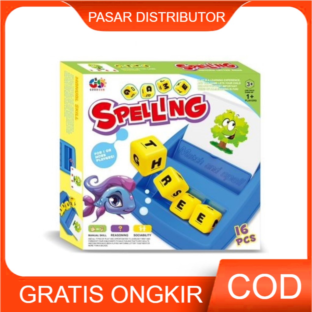 Jual Mainan Anak SPELLING JUMBO 16PCS 8914 Mainan Game Board Family ...