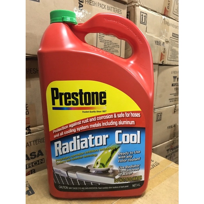 Jual AIR RADIATOR COOLANT PRESTONE Cairan hijau - 4 LITER | Shopee ...