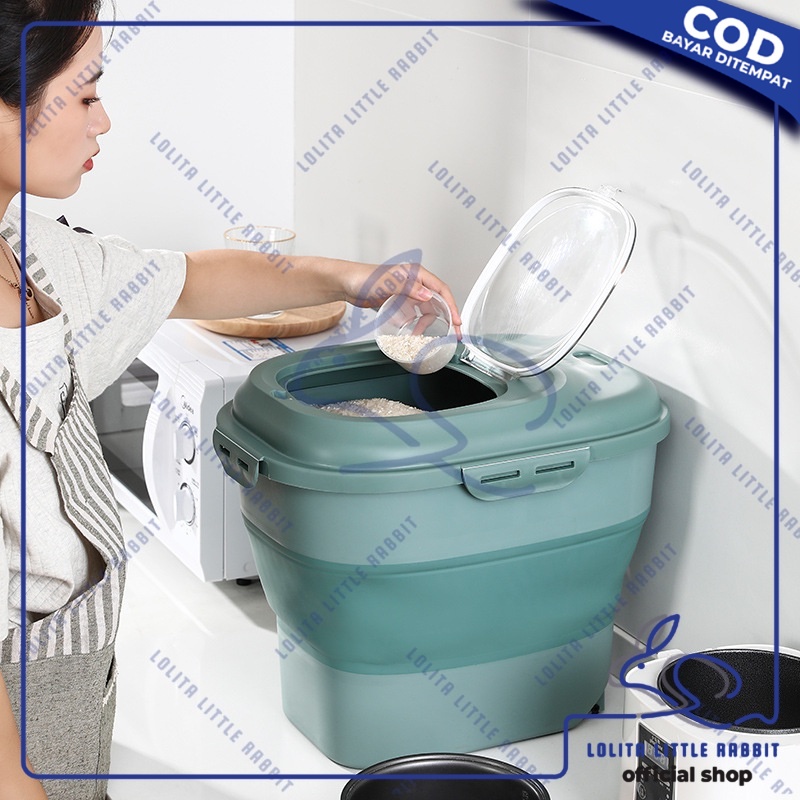 Jual LOLITA Dispenser Beras Foldable Rice Box 25Kg / Tempat Wadah ...