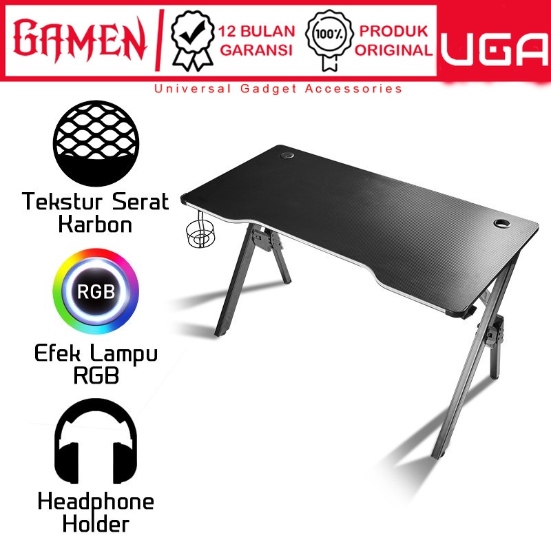 Jual GAMEN Meja Gaming Table Battle Desk RGB Remote Meja Komputer Gamer ...