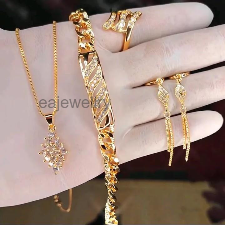 Jual XUPING Perhiasan Satu Set Lapis Emas 24 Karat Terbaru Mewah Elegan ...