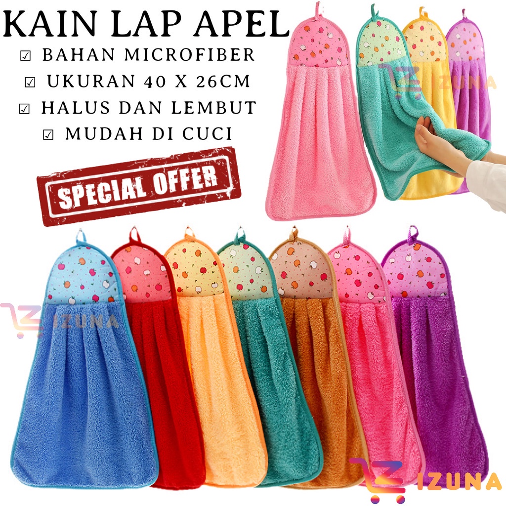 Jual [IZUNA] KAIN LAP TANGAN MOTIF APEL / KAIN LAP TANGAN GANTUNG ...