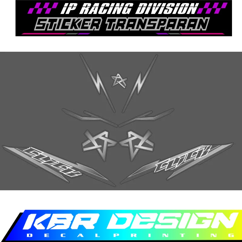 Jual STRIPING TRANSPARAN VARIO NEW GEN 1 MOTIF LIST BINTANG SILVER KBR ...