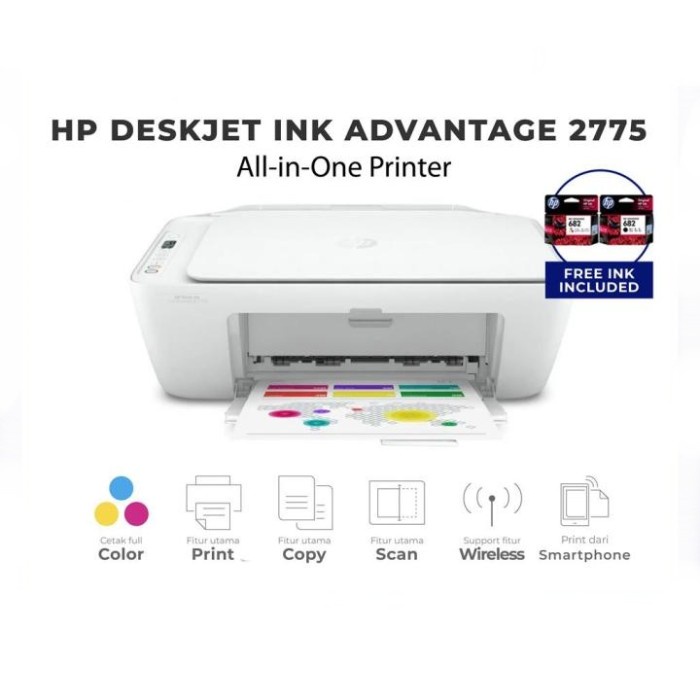 Jual HP DeskJet Ink Advantage 2775 All-in-One Printer (7HZ98B) | Shopee ...