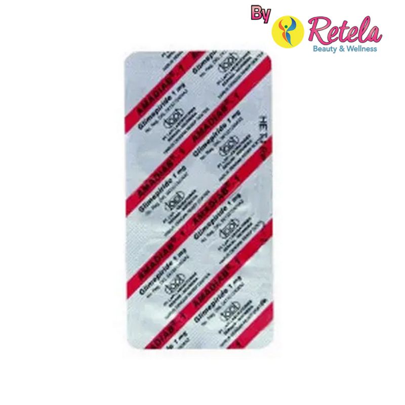 Jual AMADIAB 1MG 1 STRIP 10 TABLET/ GLIMEPIRIDE/ GULA DARAH/ DIABETES ...