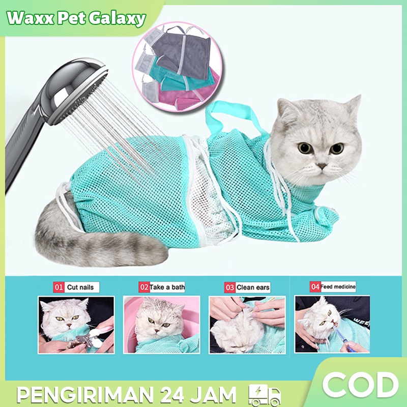 Jual Tas Kantong Jaring Kucing Multifungsi Alat Cat Grooming Bag Mandi ...