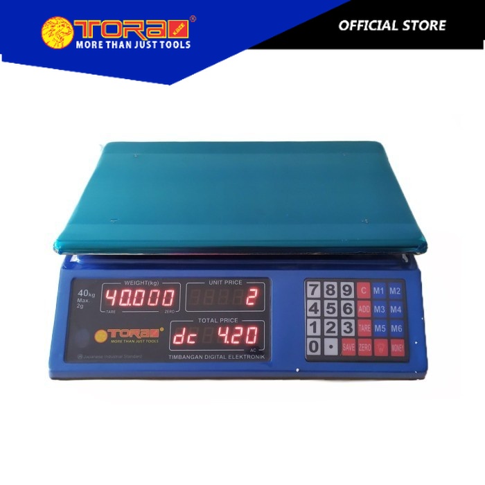Jual TORA Timbangan Digital 40 Kg Body Biru Besar - Electronic Scale ...