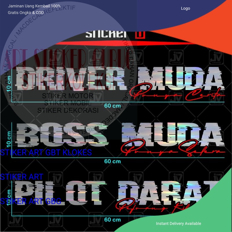 Jual Stikercuting sticker tulisan buat kaca mobil truck pickup cutting ...