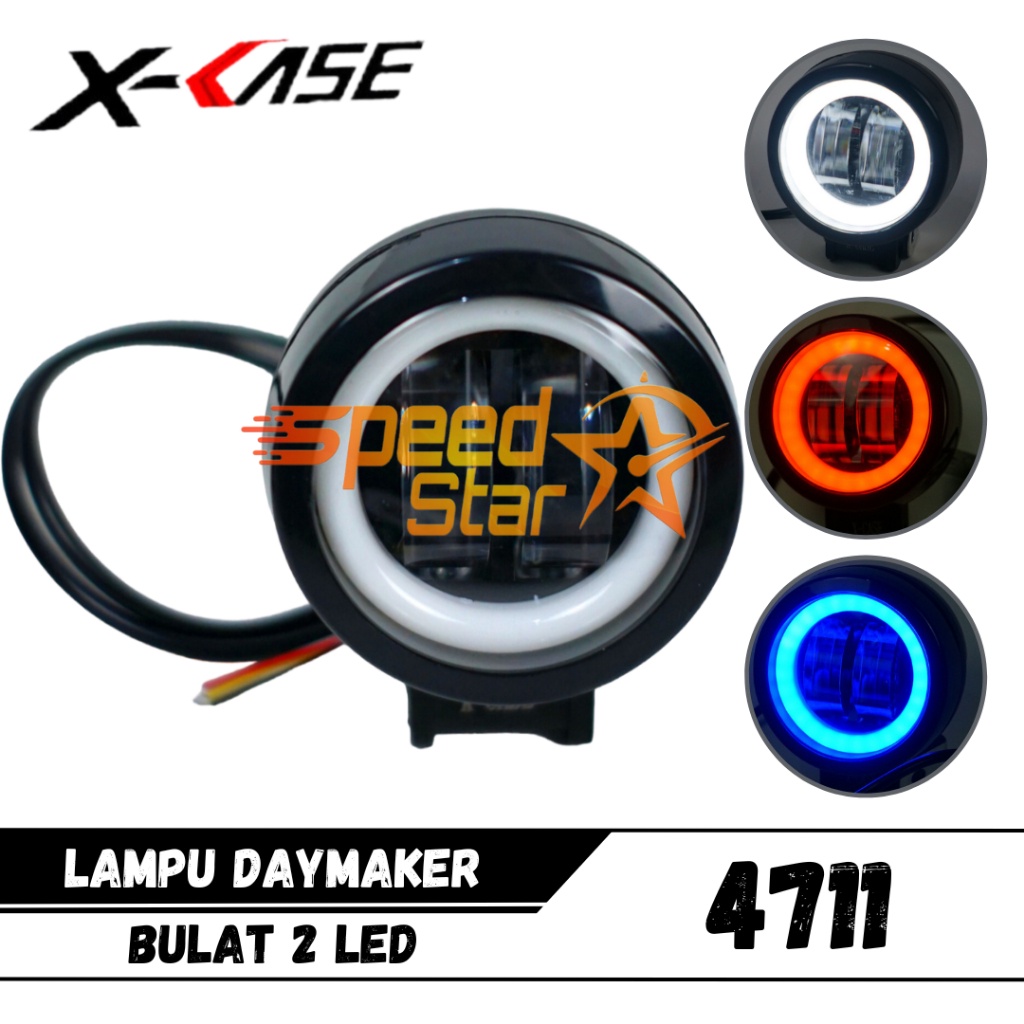 Jual Lampu Daymaker Bulat 2 Led Xcase 4711 Lampu Depan Universal Motor ...