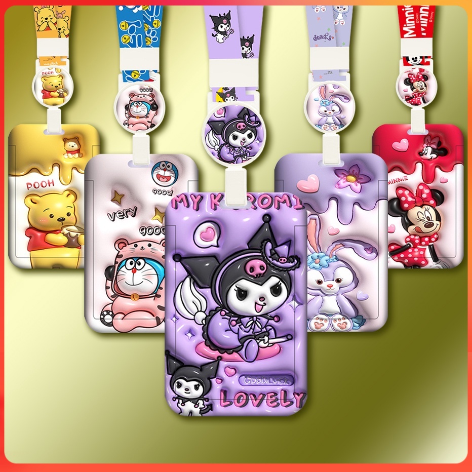 Jual 3D Name Tags Kartun Karakter Tali Gantungan / Card Holder / Name ...
