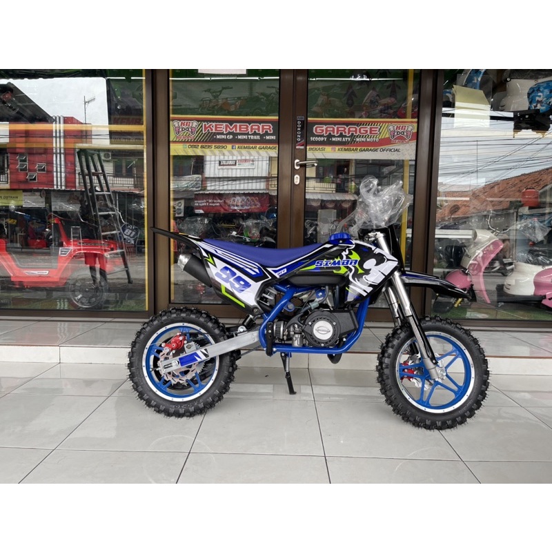 Jual Mini Motor Trail Cross 2T Matic Model Simba 50cc Double Stater ...