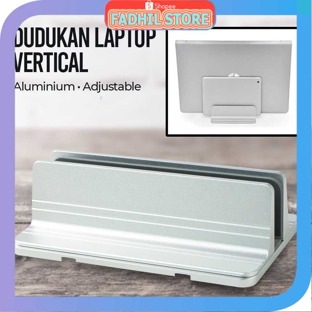 Jual FS - Dudukan Laptop Vertical Stand Holder Aluminium Adjustable ...