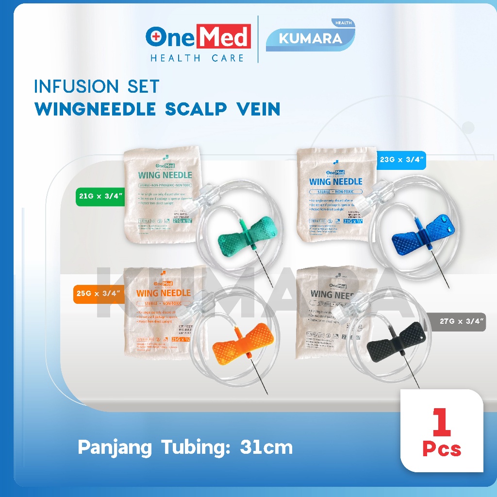Jual ONEMED - Wing Needle / Scalp Vein Set Pcs | Shopee Indonesia