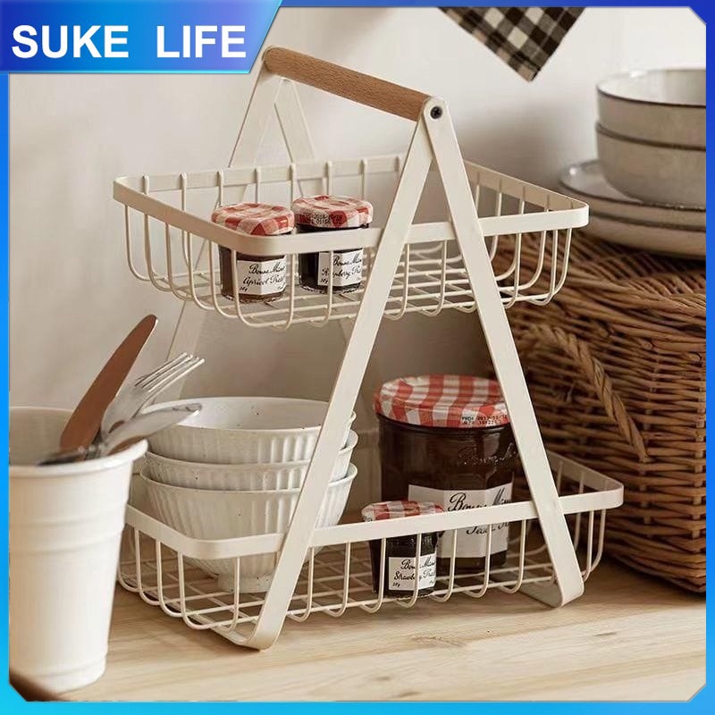 Jual Rak Dapur Keranjang Rak Dapur Rak Buah Besi Rak Dapur Besi 2 ...