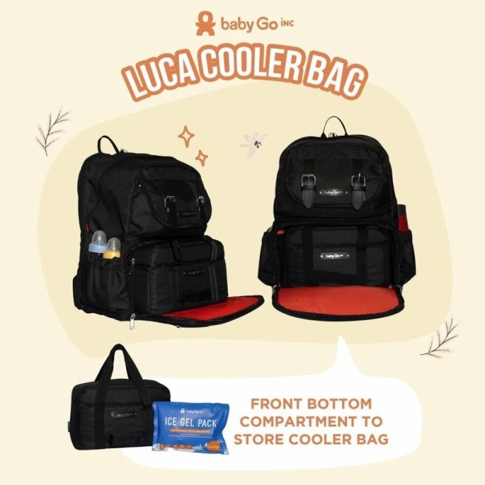 Jual BabyGo Inc Luca Diaper Cooler Bag - Tas Asi Bayi Babygoinc Luca ...