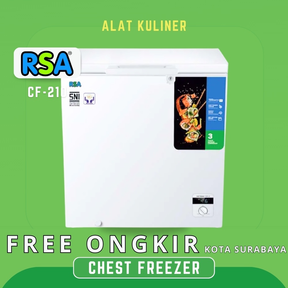 Jual Chest Freezer Rsa Cf-210 Chest Freezer 199 Liter Original | Shopee ...