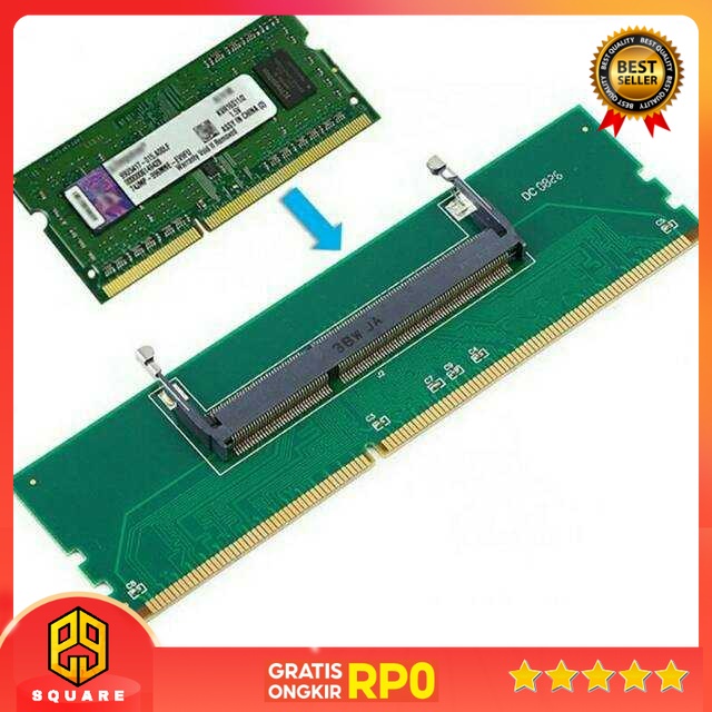 Jual SODIMM DDR3 Laptop To DIM DDR3 Desktop RAM Adapter Converter - STD Original 99 Square ...