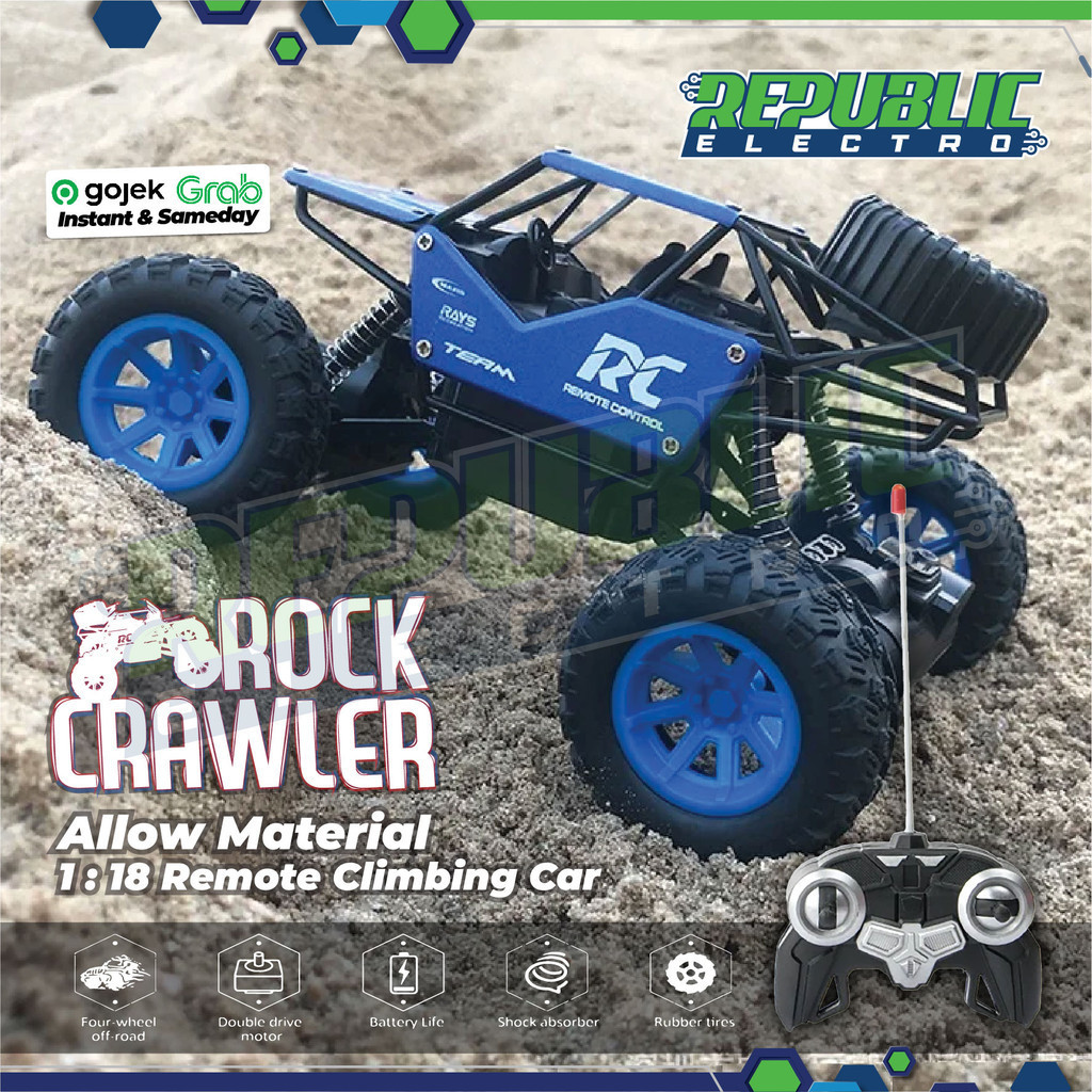 Jual Mainan REMOTE CONTROL RC 533 1:18 Mobil ROCK CRAWLER Monster Truck ...