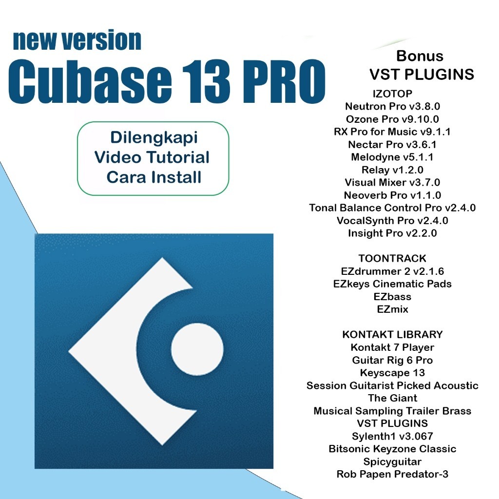 Jual Cubase 13 Pro Plus Vst Plugin recording/mixing/mastering | Shopee ...