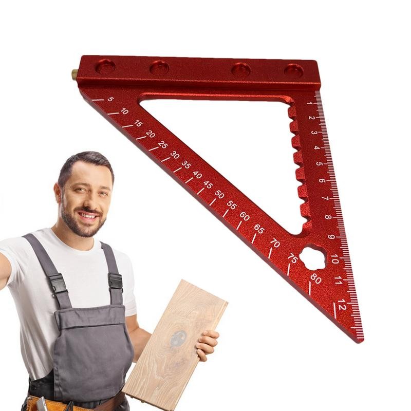 Jual Aluminum Alloy Carpenter Ruler for Marking Draw Precise Lines ...