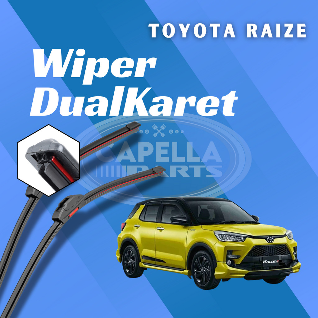 Jual Wiper Dual Blade Mobil Toyota Raize / All New Raize Model Karet ...