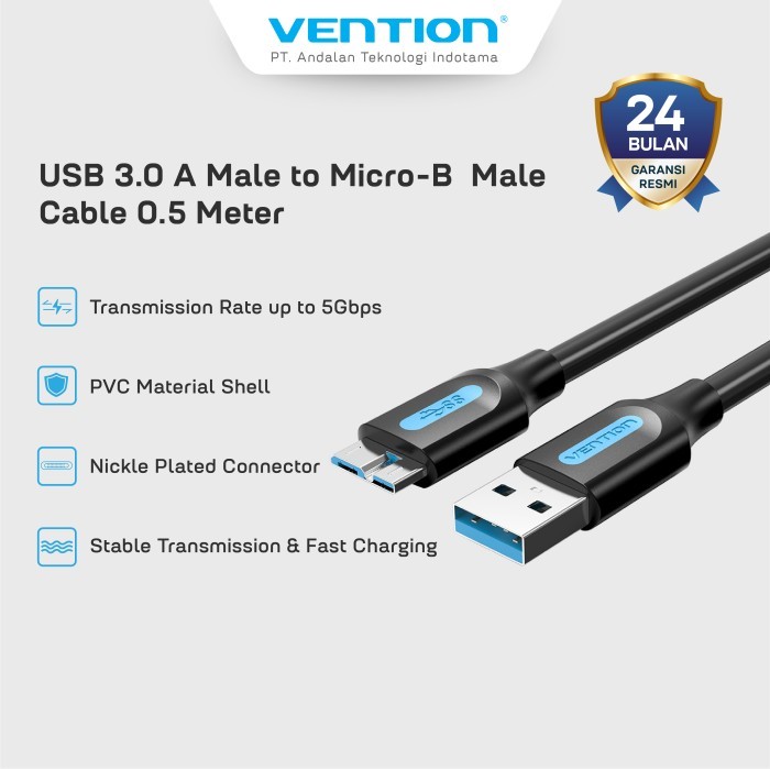 Jual Vention Kabel Data USB 3.0 Micro B to Hardisk - COP | Shopee Indonesia